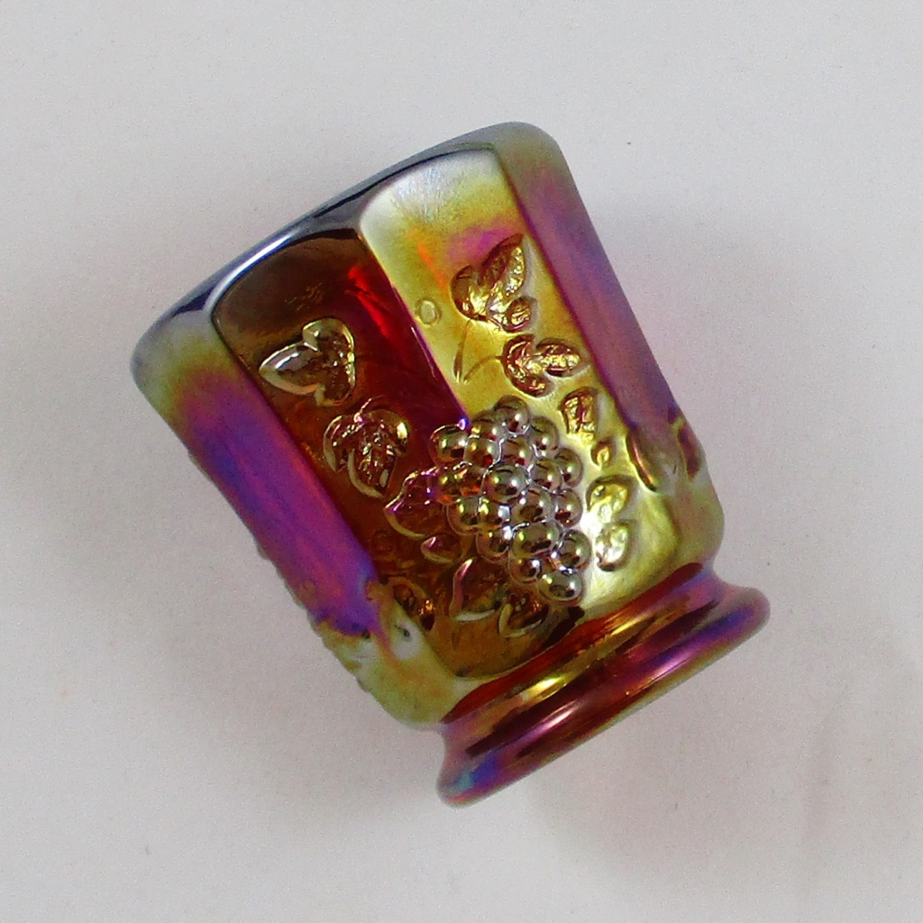 Westmoreland for Levay Red Paneled Grape Carnival Glass Toothpick or ...