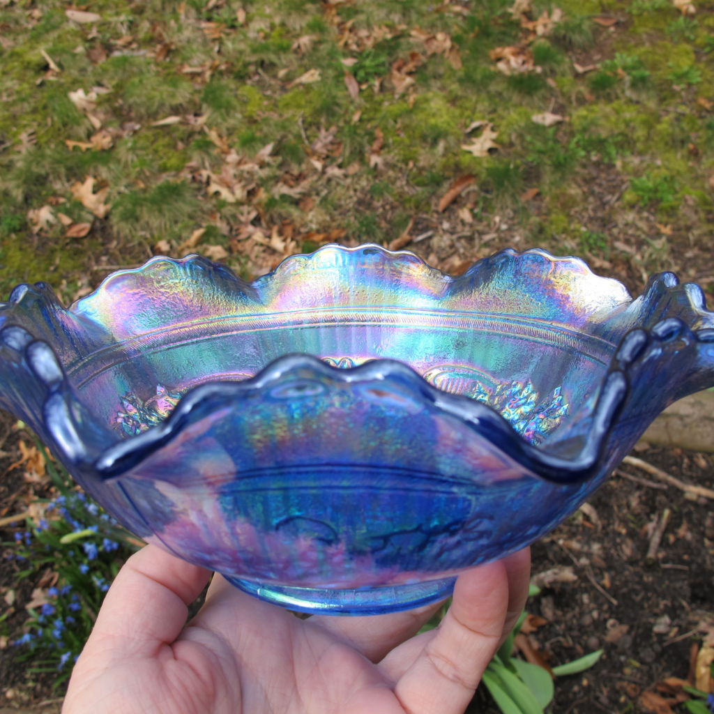 Summit Light Blue Windmill Carnival Glass Bowl – Carnival Glass