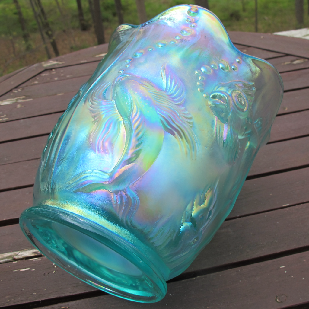 Fenton Ice Blue Atlantis Carnival Glass Vase – Carnival Glass
