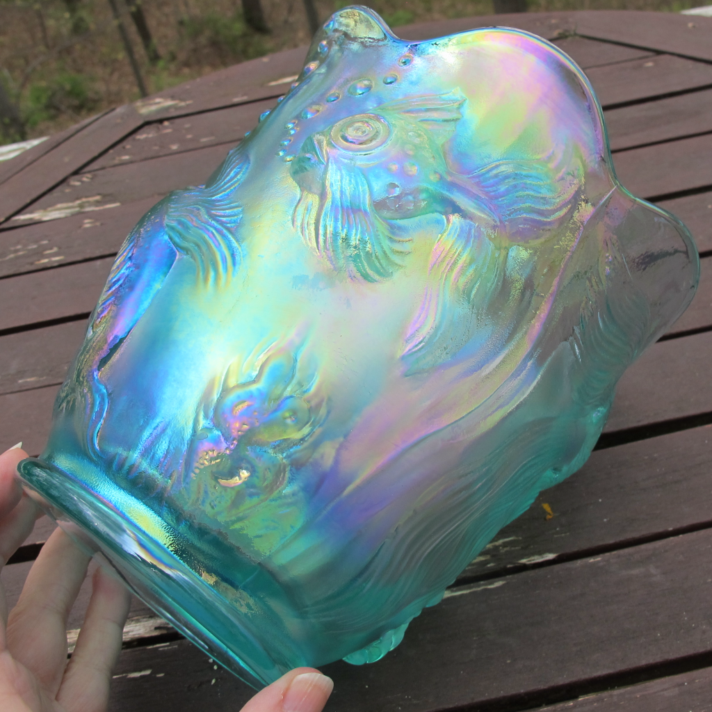 Fenton Ice Blue Atlantis Carnival Glass Vase – Carnival Glass