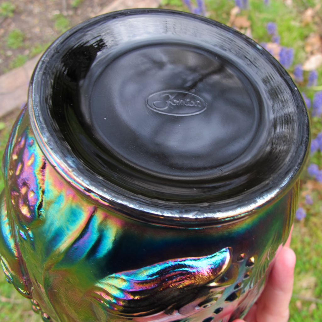 Fenton Black Amethyst Atlantis Carnival Glass Vase – Carnival Glass