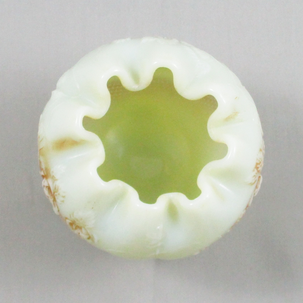 Antique Northwood Finecut & Roses Nutmeg Stain Vaseline Custard Glass ...