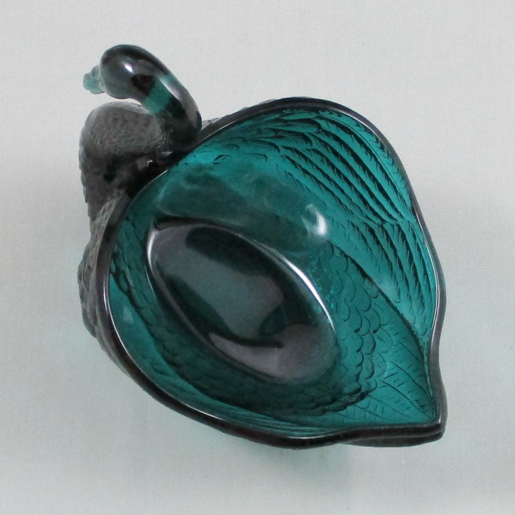 Imperial Steigel Green Glass Swan Salt – Carnival Glass