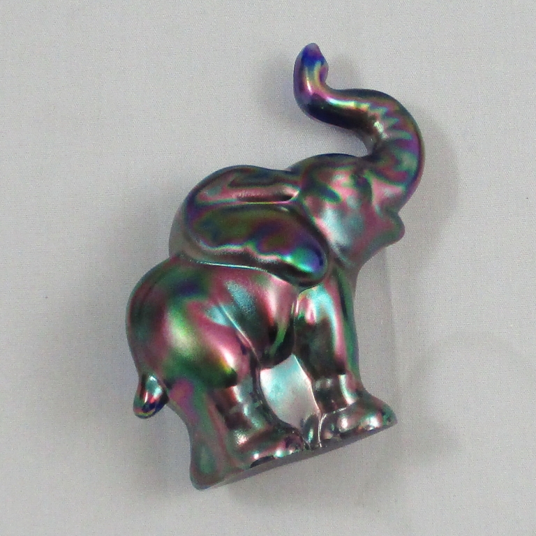 Fenton Blue Carnival Glass Elephant #5158 NK Figurine / Paperweight ...