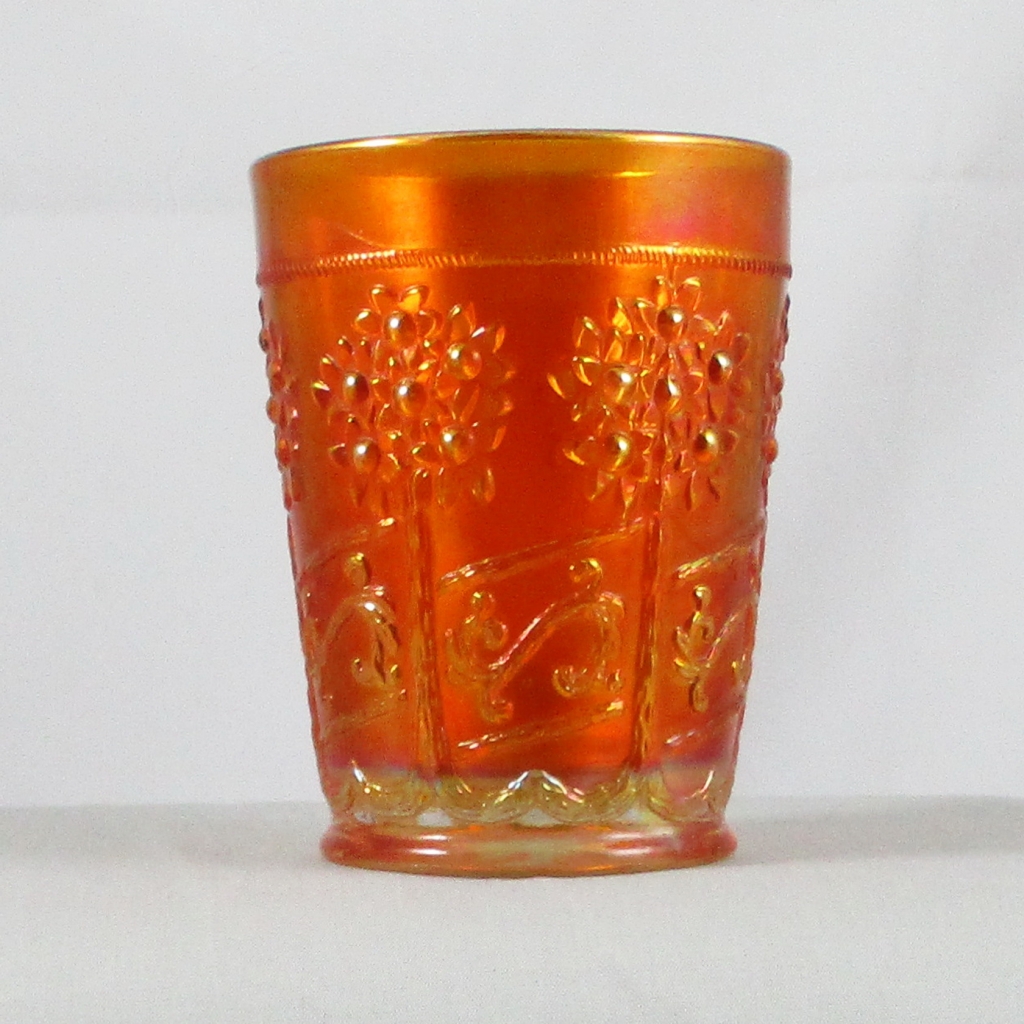 Antique Fenton Orange Tree Orchard Pumpkin Marigold Carnival Glass ...