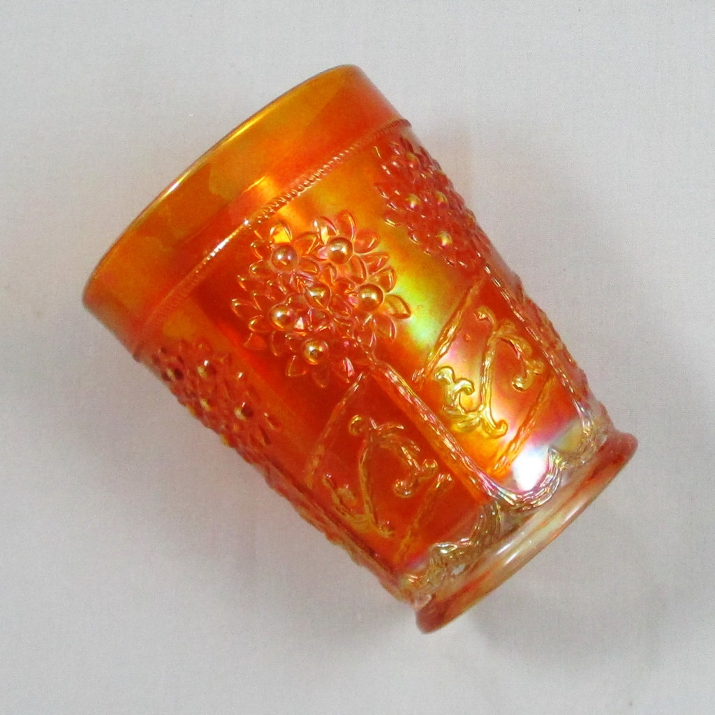 Antique Fenton Orange Tree Orchard Pumpkin Marigold Carnival Glass ...