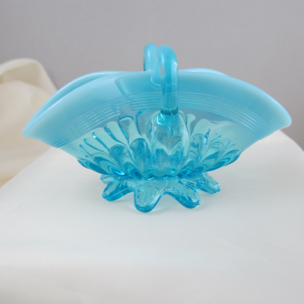 Antique Davidson Lady Caroline Pearline Blue Opalescent Glass Novelty ...