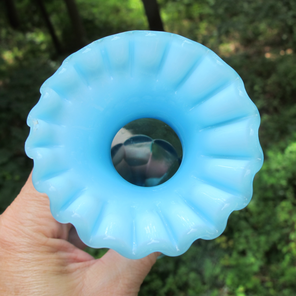 Antique Northwood Blue Opalescent Glass Lorna Vase – Carnival Glass