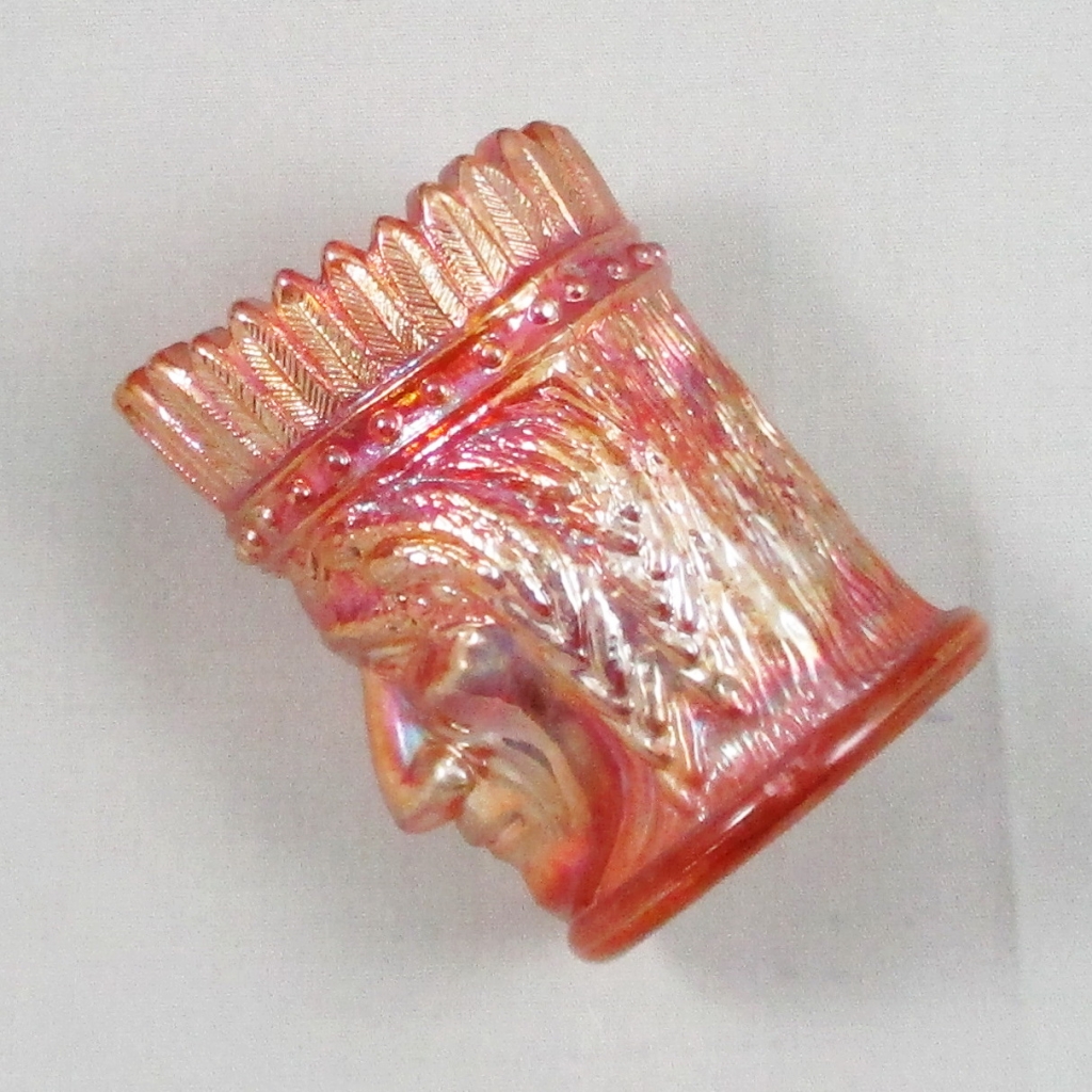 St. Clair Marigold Indian Head Carnival Glass Toothpick Holder Limited ...