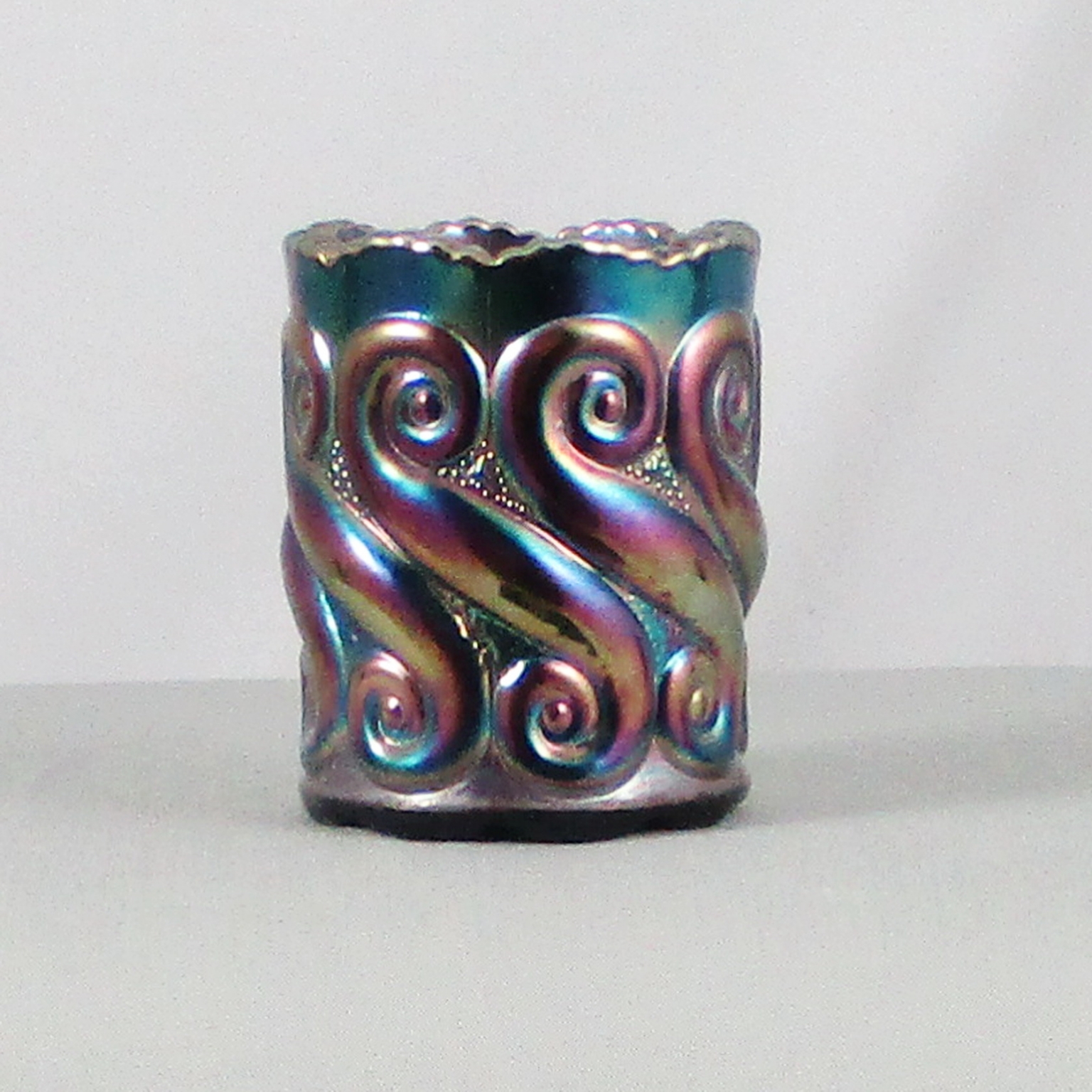 St. Clair Red Indian Head Carnival Glass Toothpick Holder Limited ...