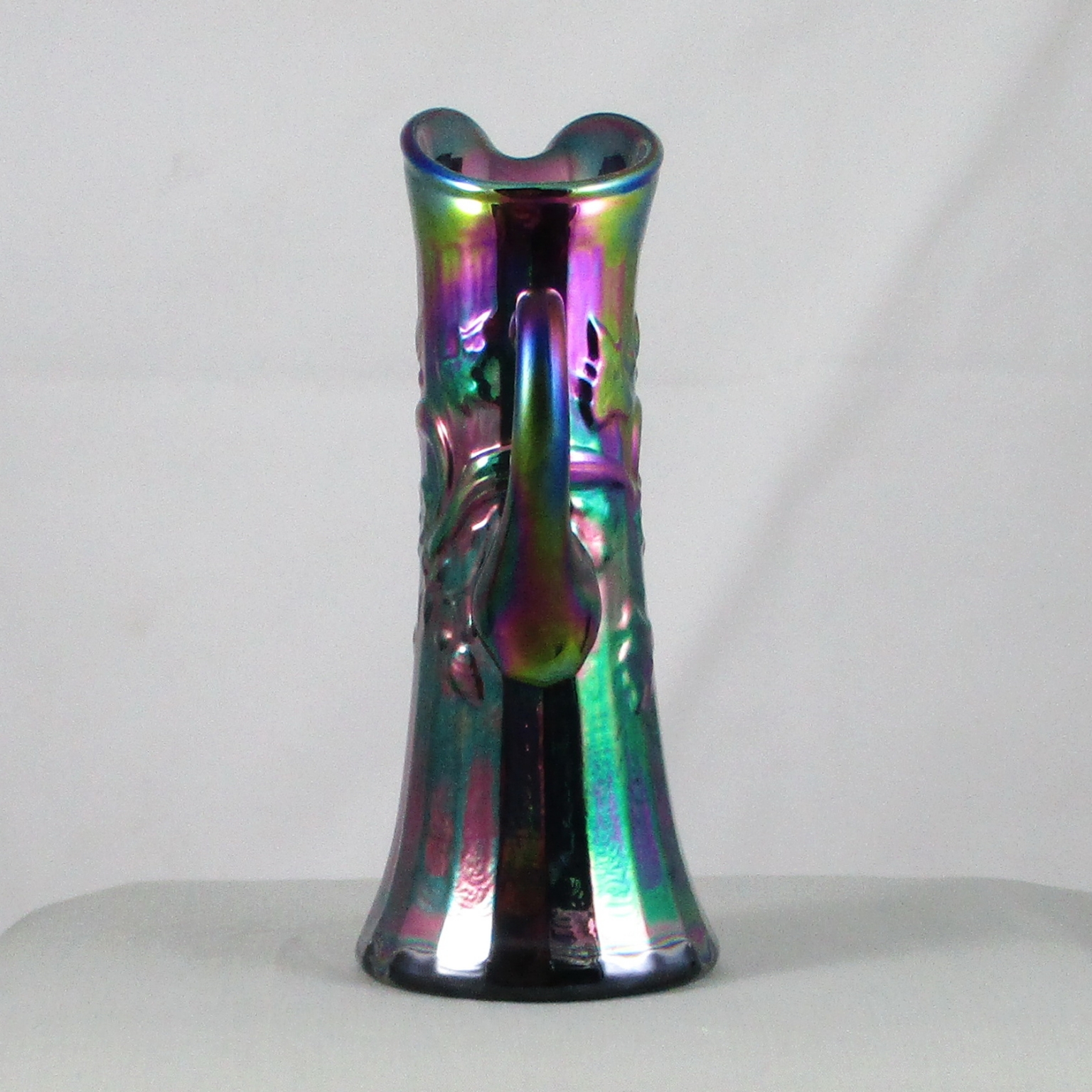 Fenton Purple Morning Glory Carnival Glass Miniature Pitcher Limited ...