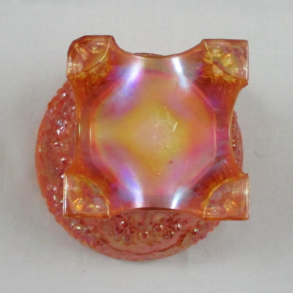 Antique Fenton Orange Tree Marigold Carnival Glass Sugar Bowl w Lid ...