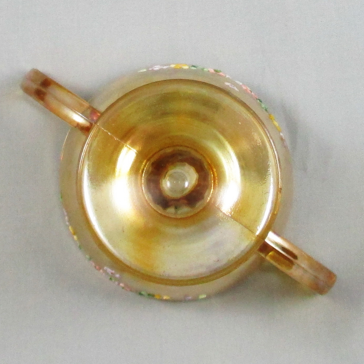 Antique Westmoreland Cairo aka Orphan Annie Hand Painted Marigold ...