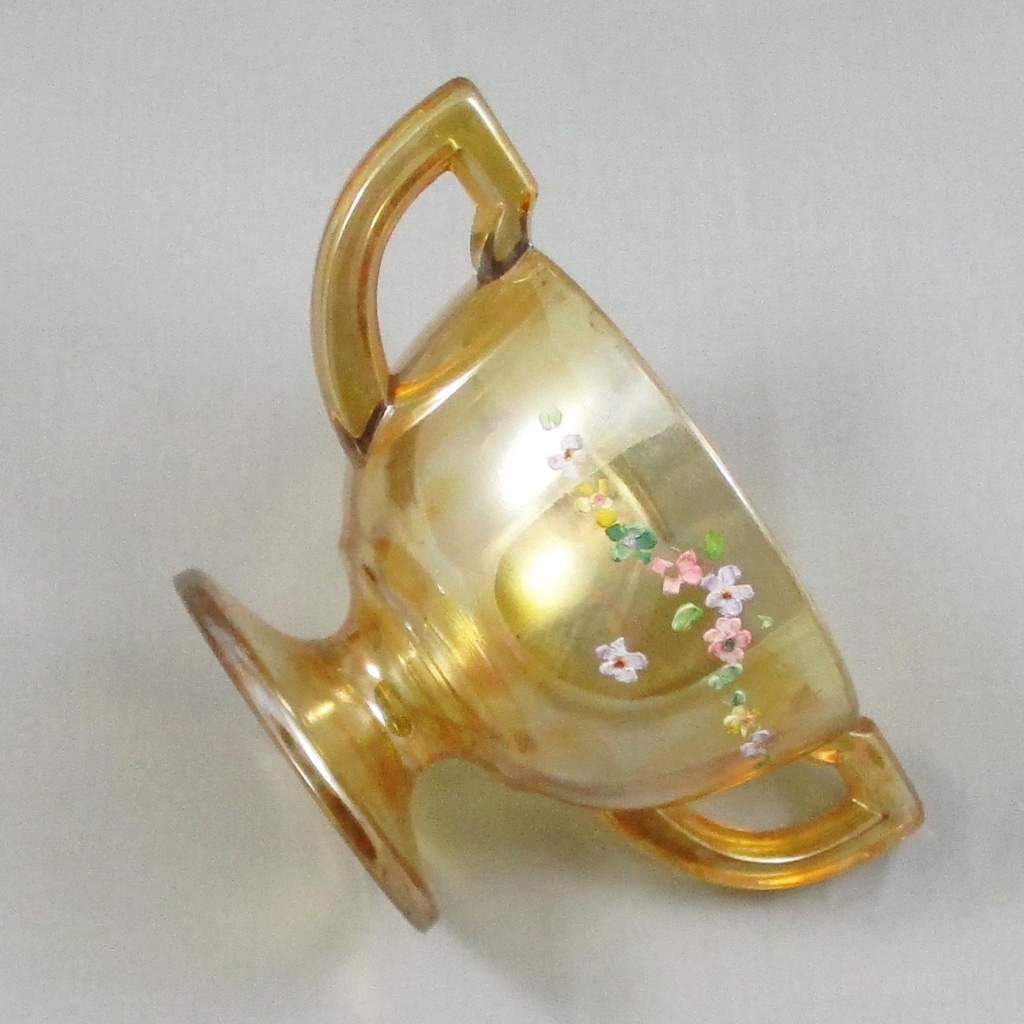 Antique Westmoreland Cairo aka Orphan Annie Hand Painted Marigold ...