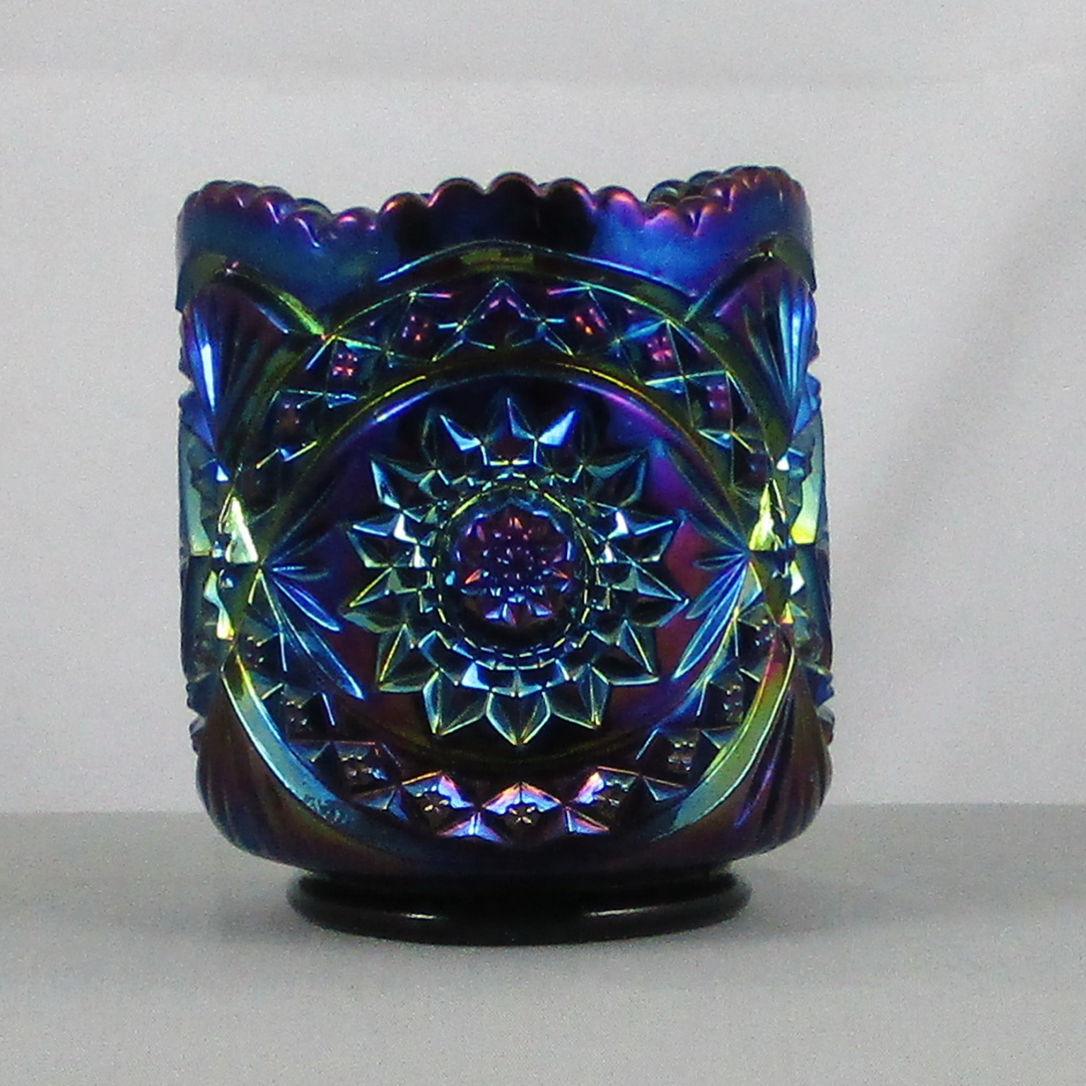 Antique Imperial ELECTRIC Purple Hobstar Carnival Glass Spooner ...