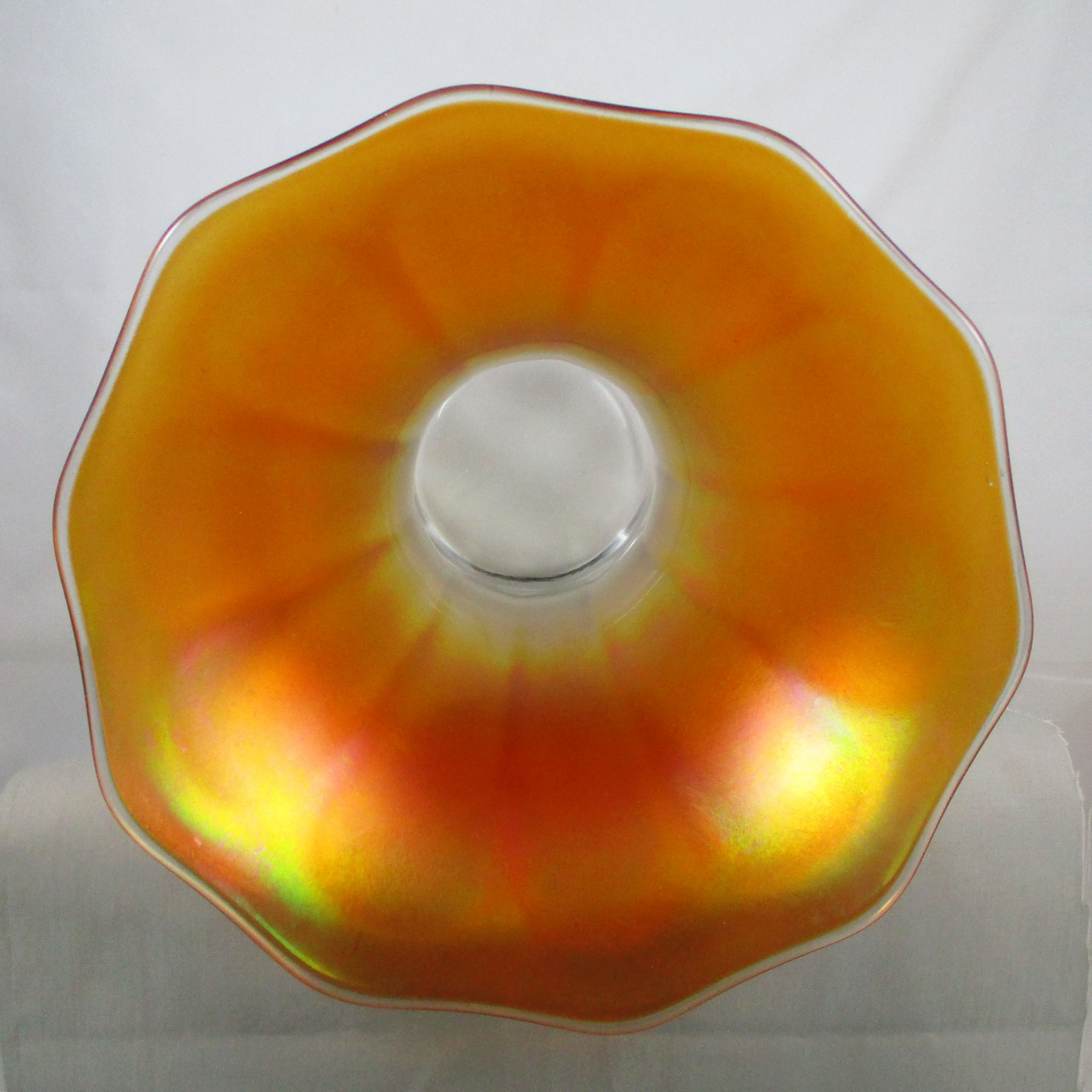 Antique Imperial Smooth Panels Marigold Stretch Carnival Glass Vase ...
