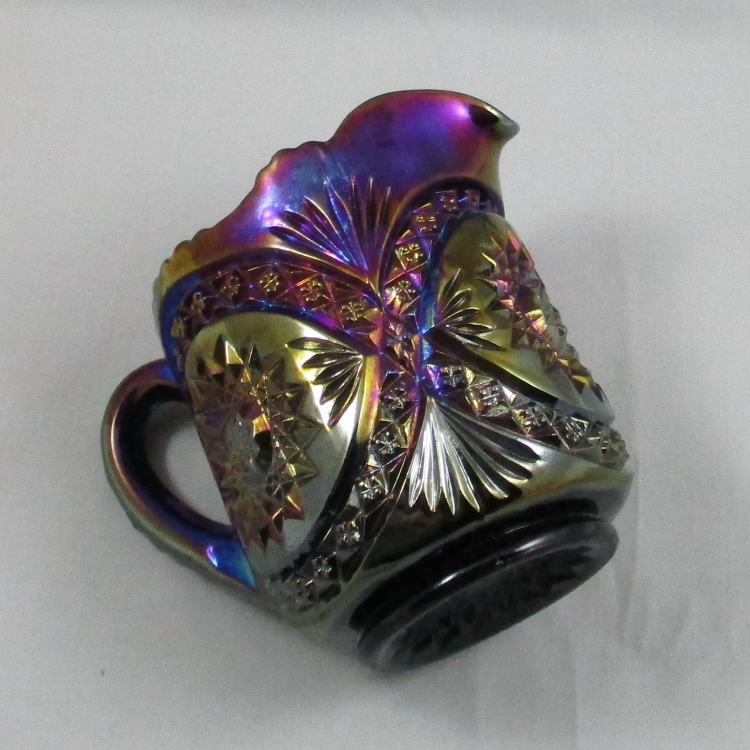 Antique Imperial Purple Hobstar Carnival Glass Creamer – Carnival Glass