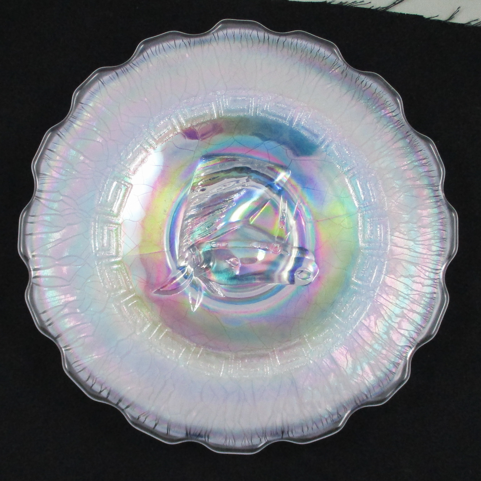 Levay Ice White Pony Carnival Glass Plate Super Stretchy 1 of 1 ...