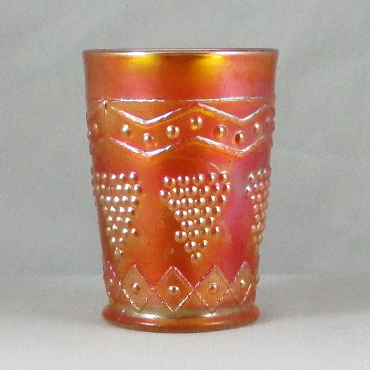 Antique Fenton Lattice & Grape Marigold Carnival Glass Water Set ...