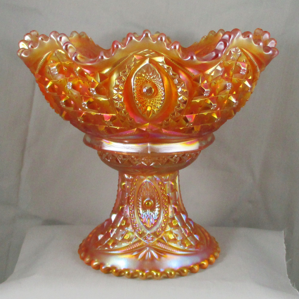 Antique Northwood Memphis Marigold Carnival Glass 8 piece Punch Set ...