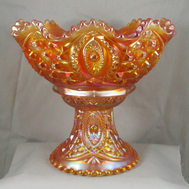 Antique Northwood Memphis Marigold Carnival Glass 8 piece Punch Set ...