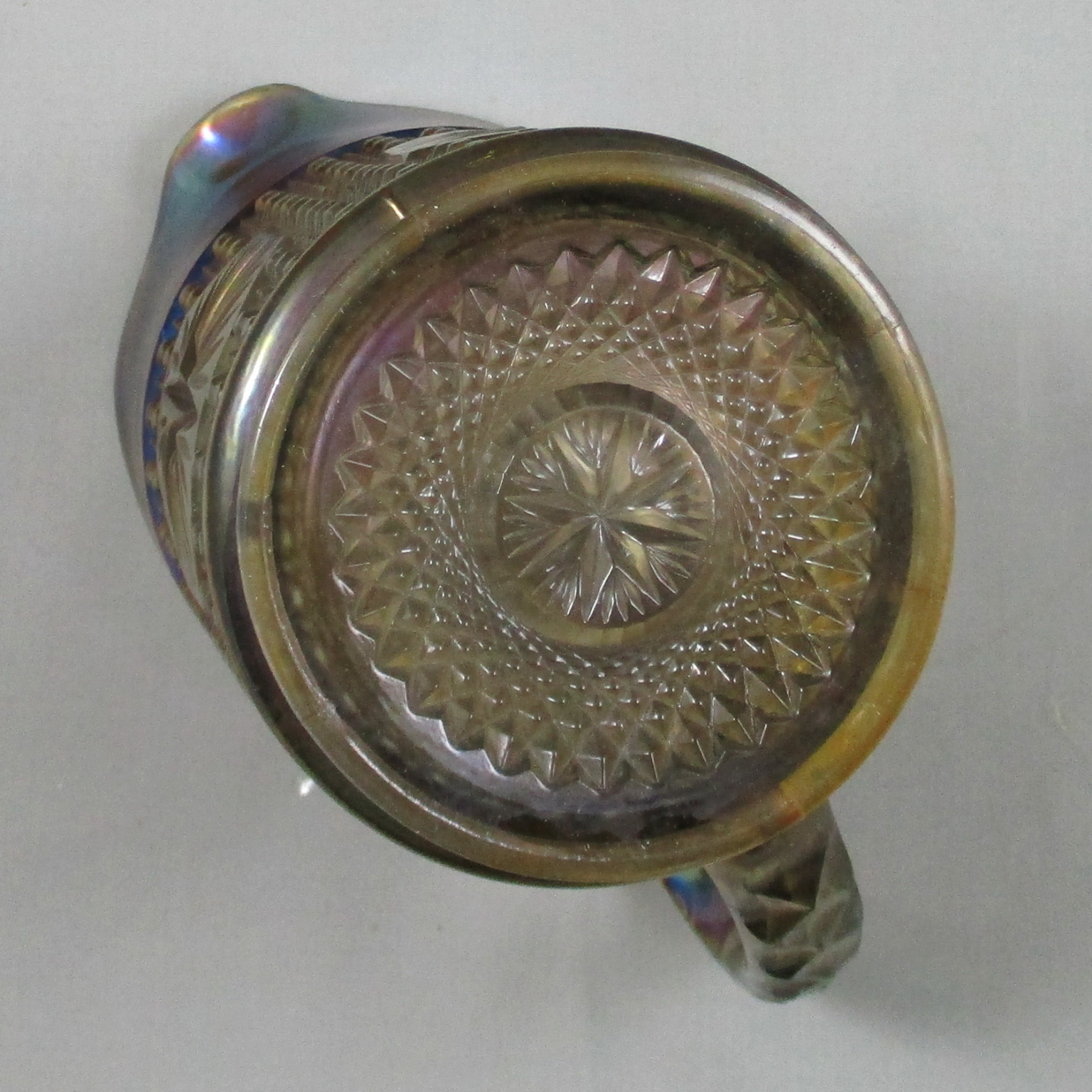Antique Imperial Star Medallion Smoke Carnival Glass Milk Pitcher ...