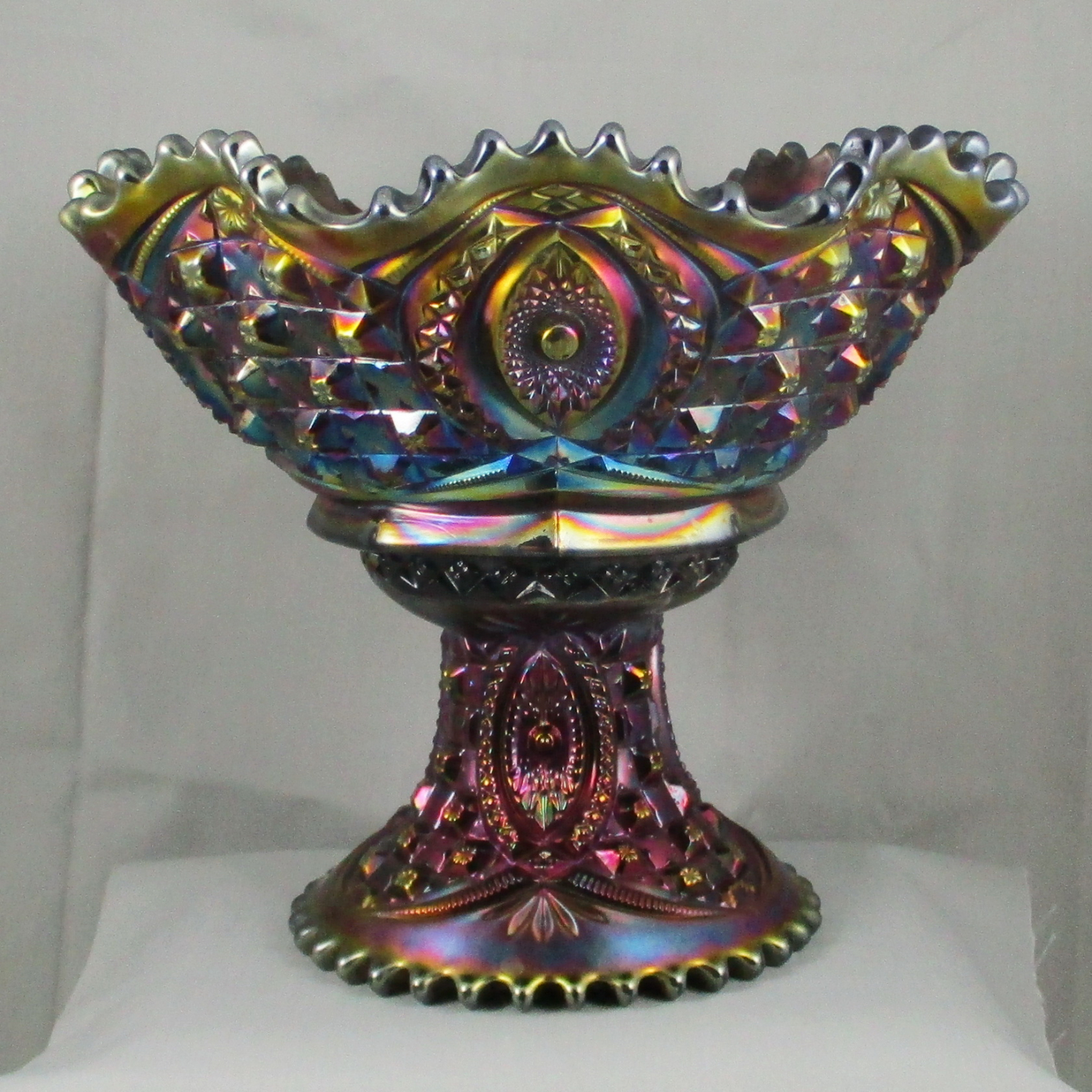 Antique Northwood Memphis Amethyst Carnival Glass 8 piece Fruit Set ...