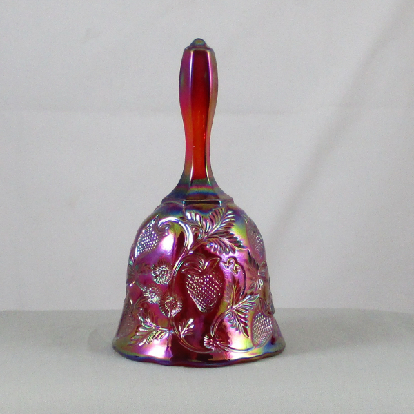 Fenton Red Inverted Strawberry Carnival Glass Hand Bell made for ACGA ...